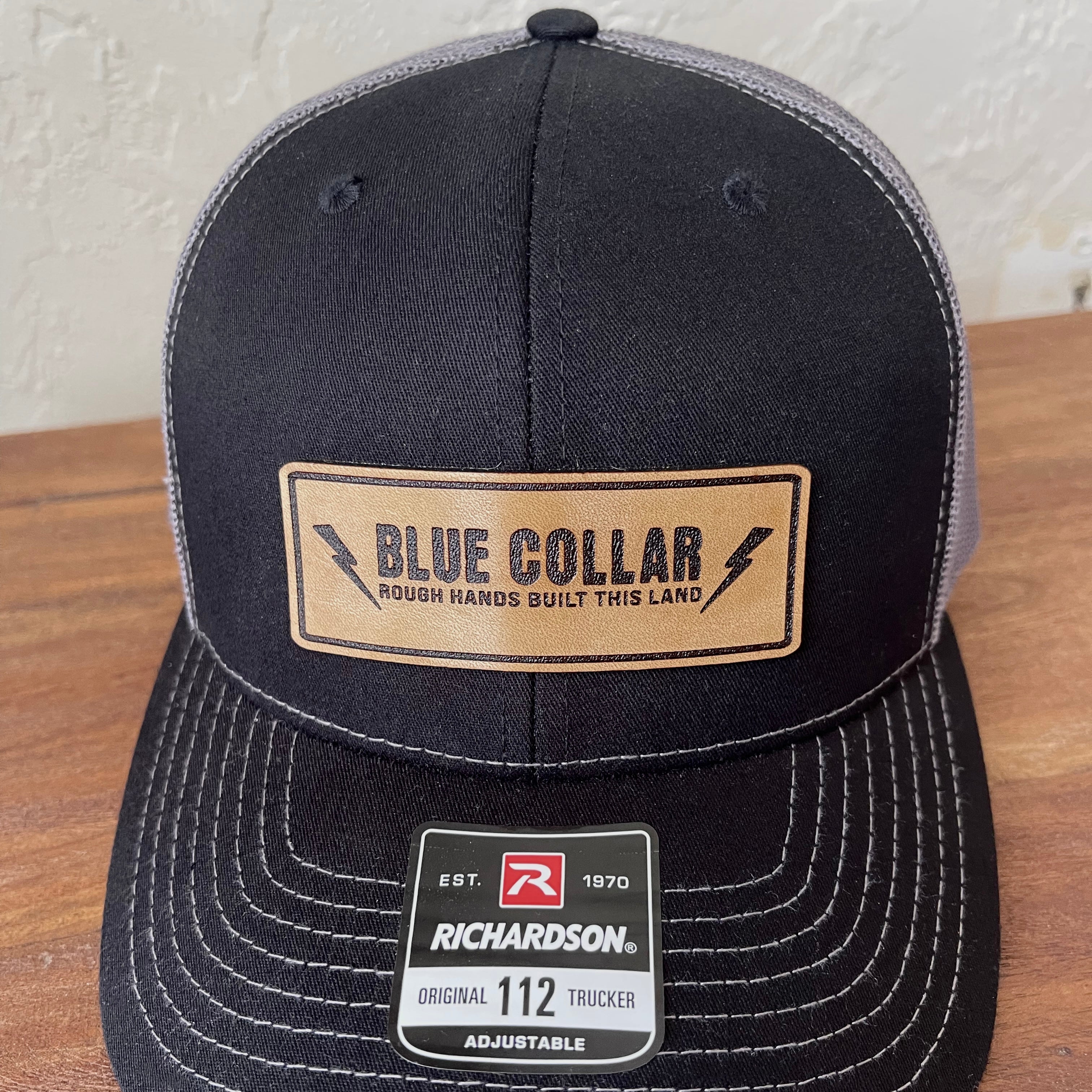 Blue Collar Leather Patch Hat – Southern Grit Outfitters FL LLC