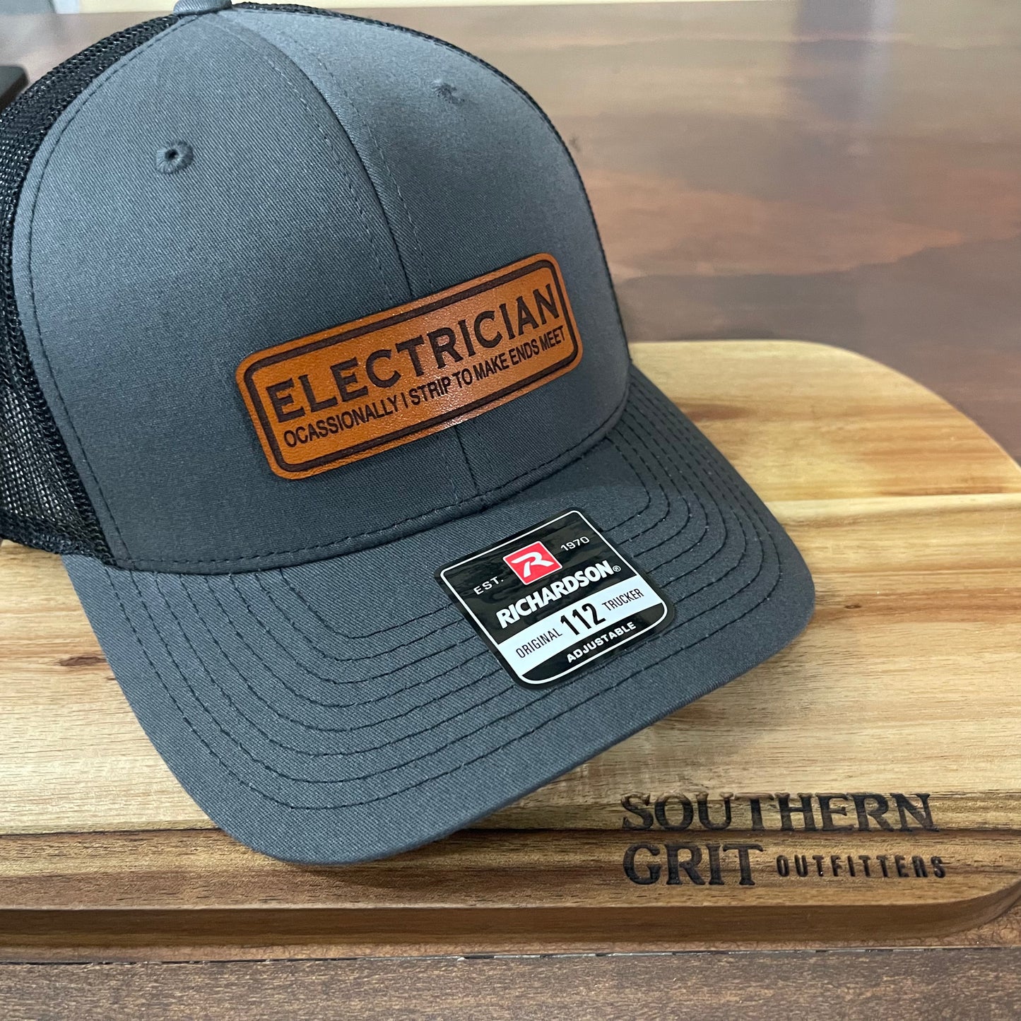 Electrician Leather Patch Hat – Southern Grit Outfitters FL LLC